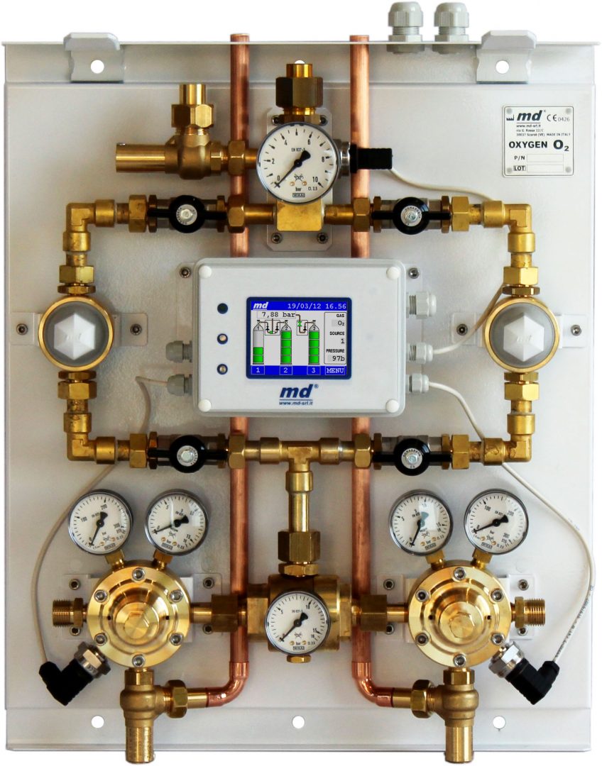 Double stage automatic change-over decompression station (Q = 40 Nm3/h ...